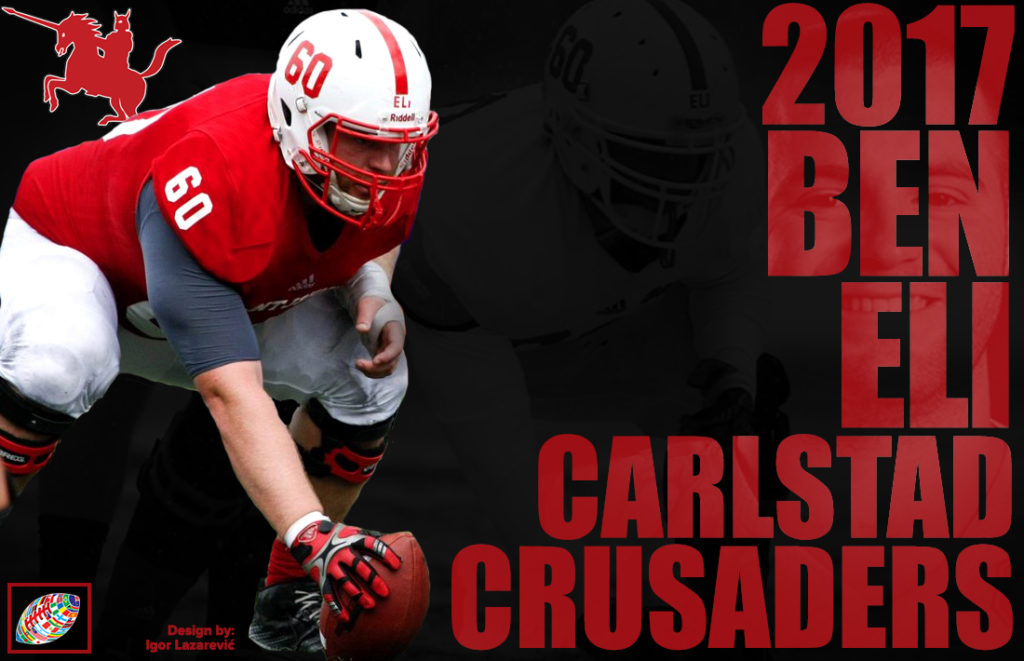 Sweden's Carlstad Crusaders sign OL Ben Eli from Saint John's University