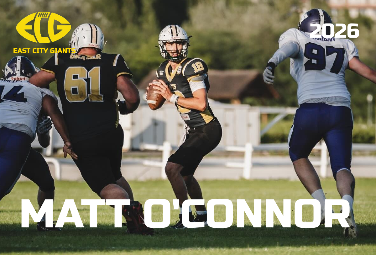 Finland: East City Giants bet on championship QB Matt O'Connor for 2026 ...